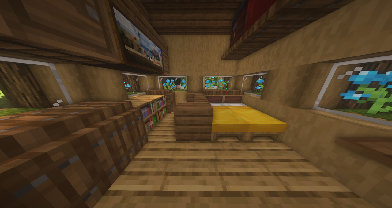 Large Spruce and Oak villager house Minecraft Map