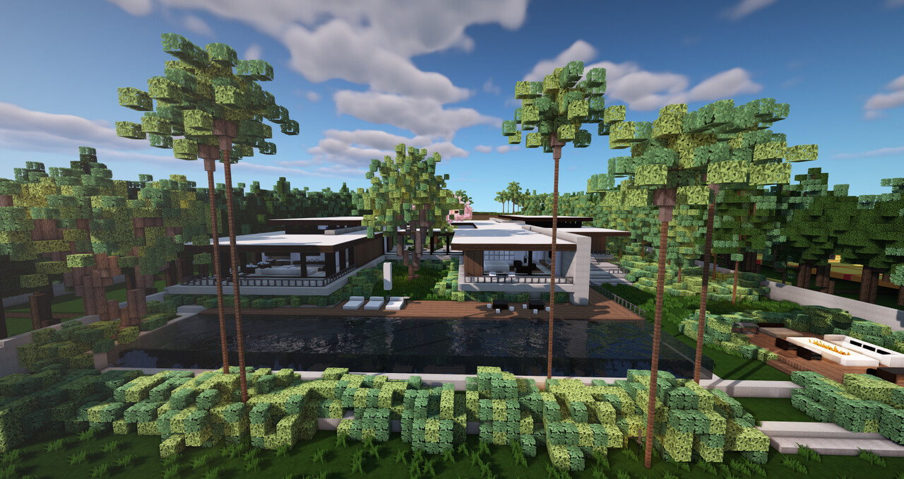Minecraft Showcase - Modern Tropical Mansion Minecraft Map