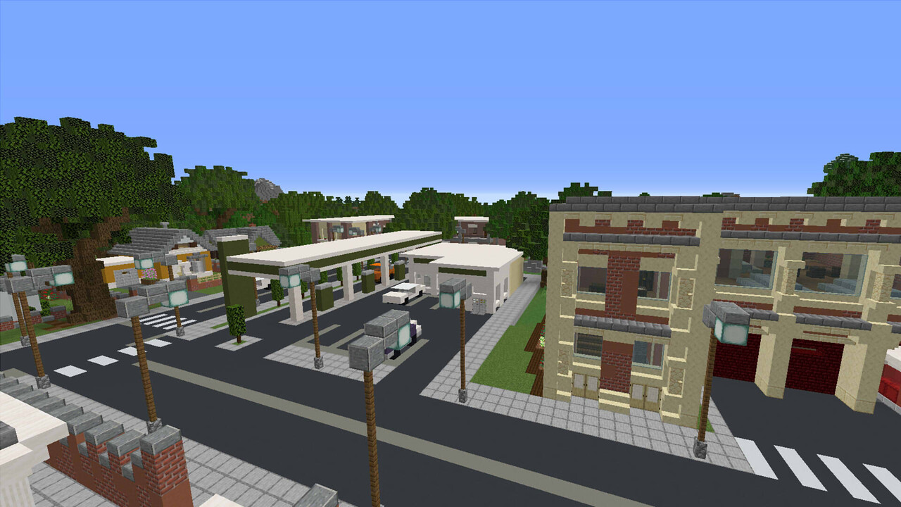 Modern Town and School Minecraft Map