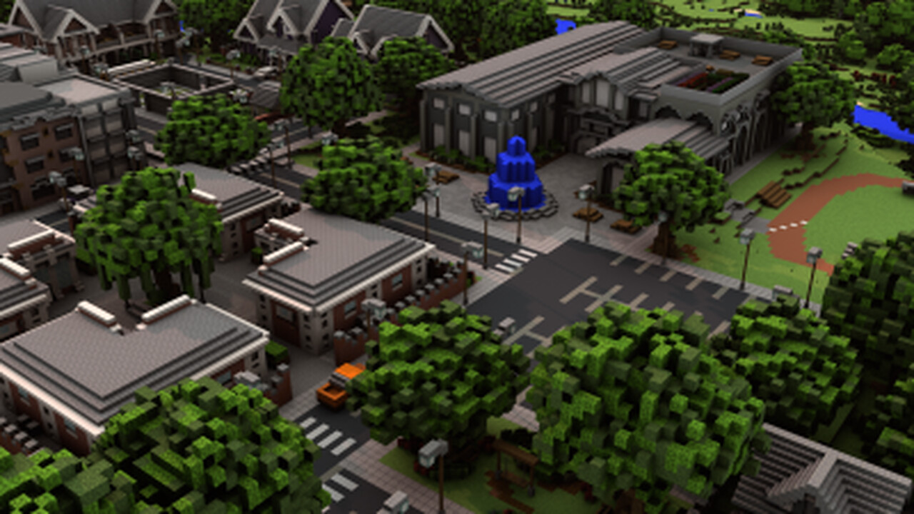 Modern Town and School Minecraft Map