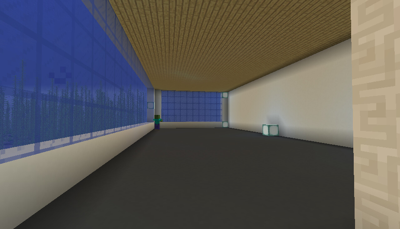 small mansion with big underwater room Minecraft Map