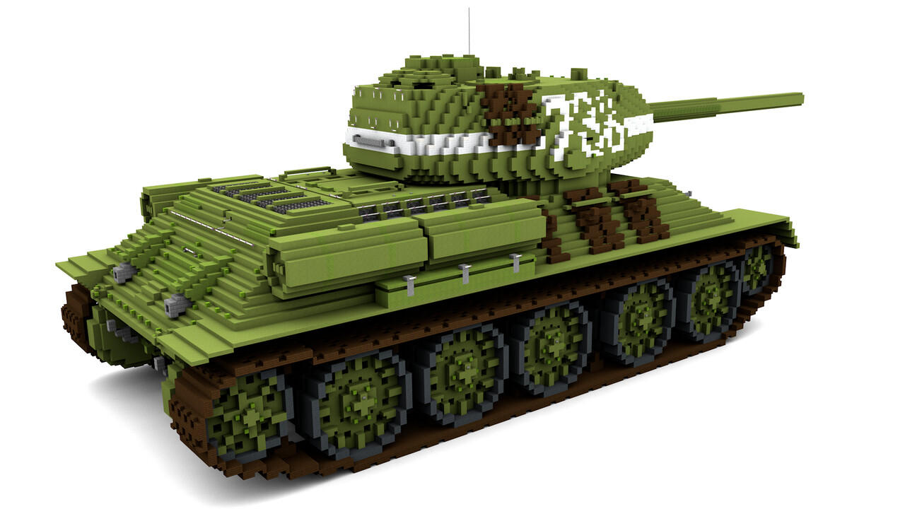 T-34-85 20:1 Scale Minecraft Map