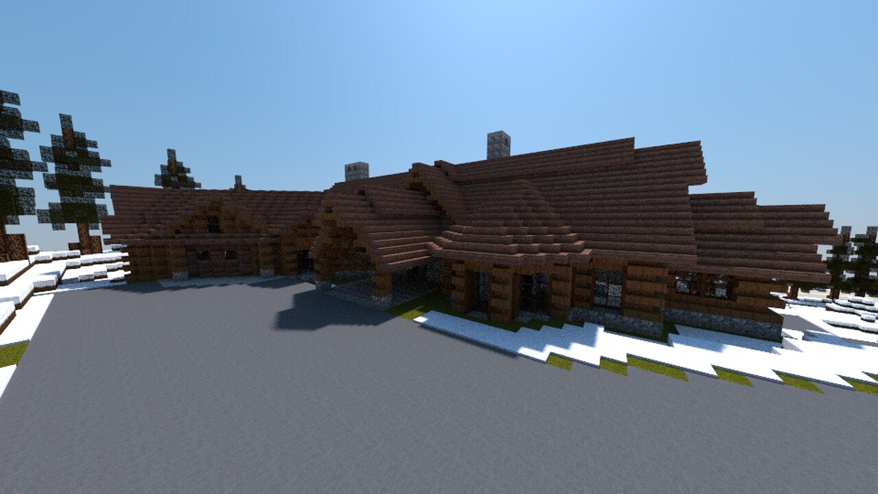 Log Home mansion #2 [With interior, and Download] Minecraft Map