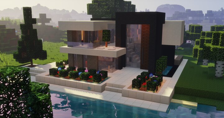 Easy Modern House with full Interior - Modern Style Build Tutorial ...