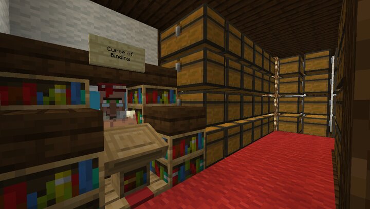Enchanted Medieval Library Minecraft Map
