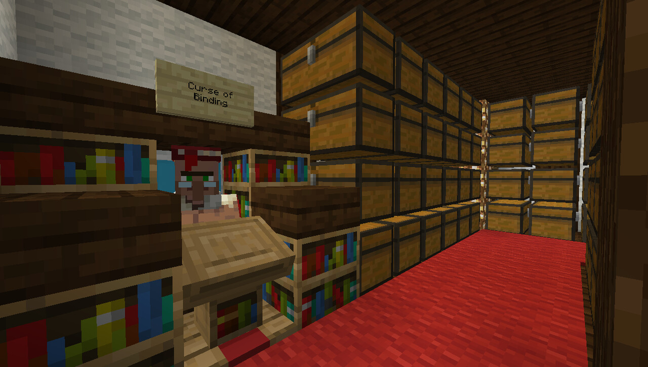 Enchanted Medieval Library Minecraft Map
