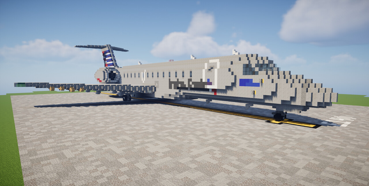 [5:1] American Eagle Embraer E-140 Minecraft Map