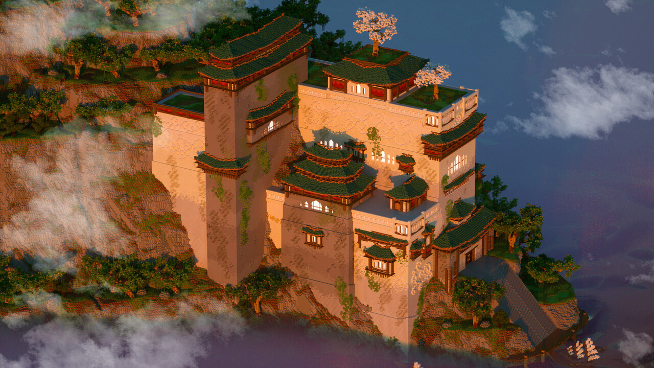 BEAUTIFUL Japanese Temple Minecraft Map