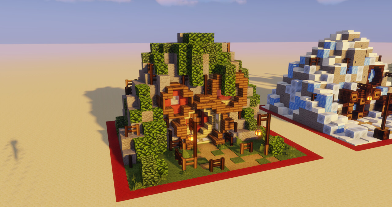 6 Easy Minecraft Hobbit Bases - Simple Mountain House Builds with full ...