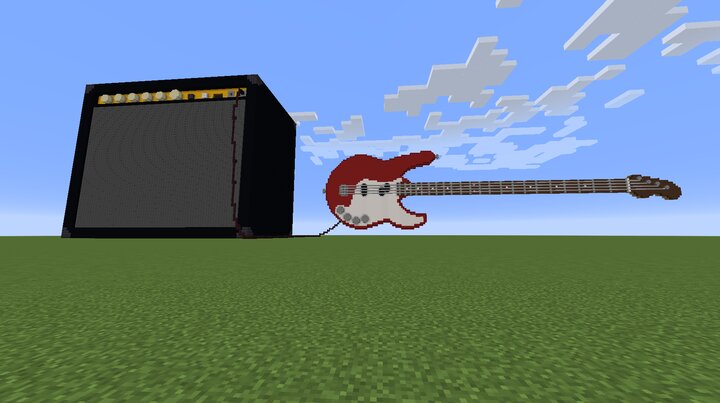 Bass Guitar and Amp. Minecraft Map