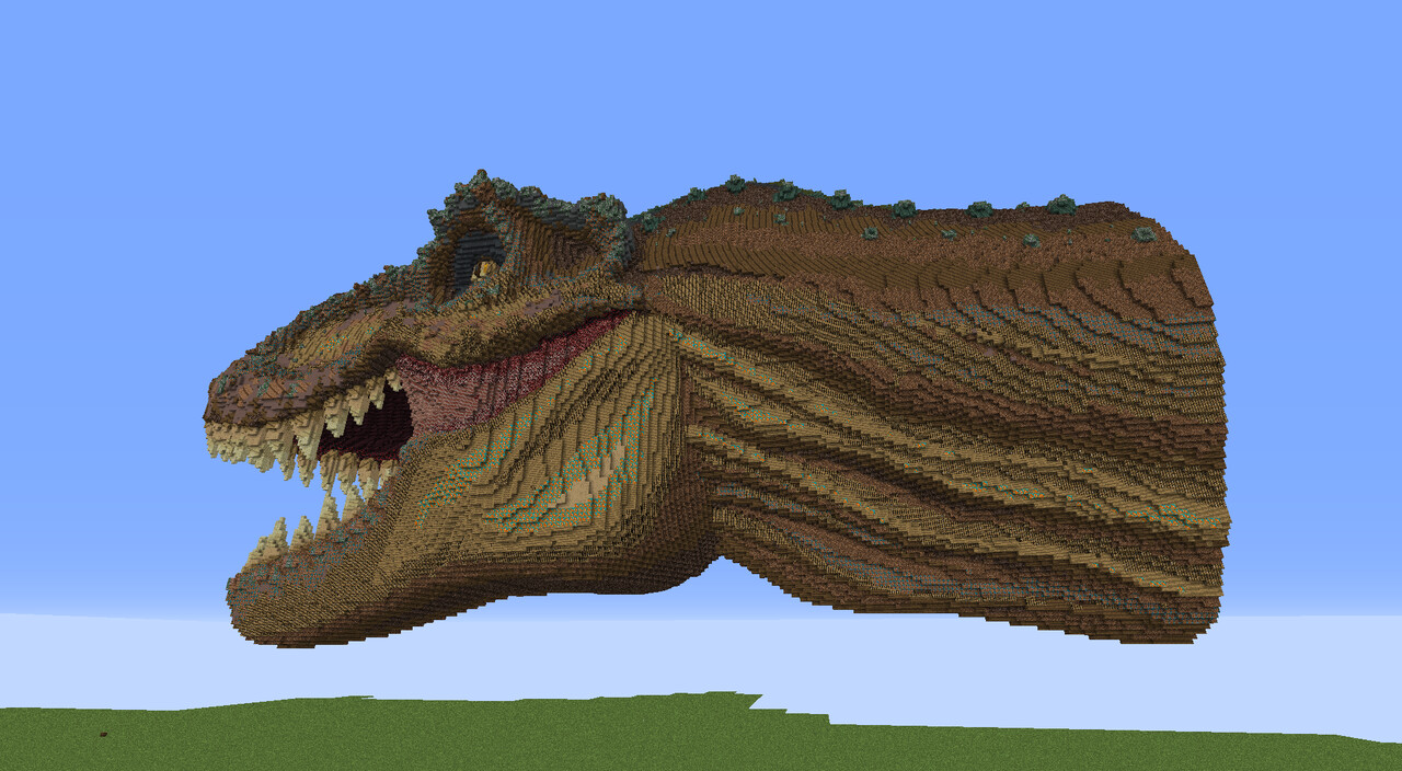 T-Rex head Minecraft Map