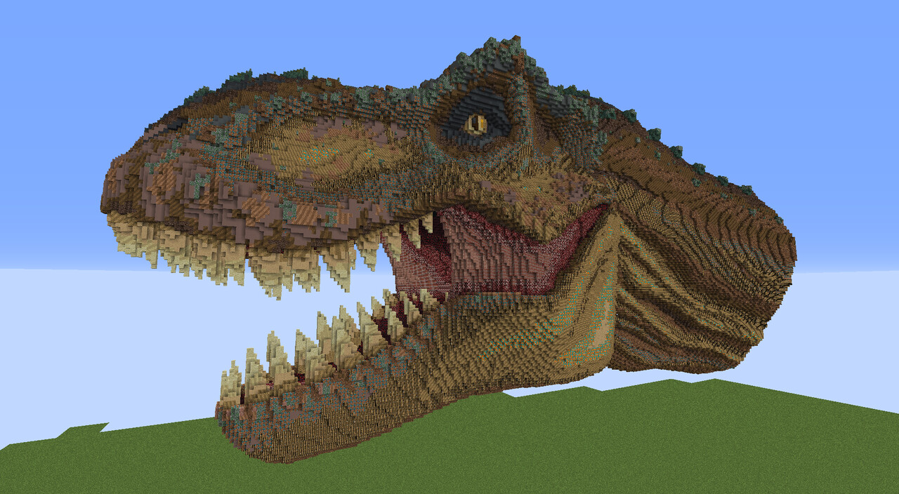 T-Rex head Minecraft Map