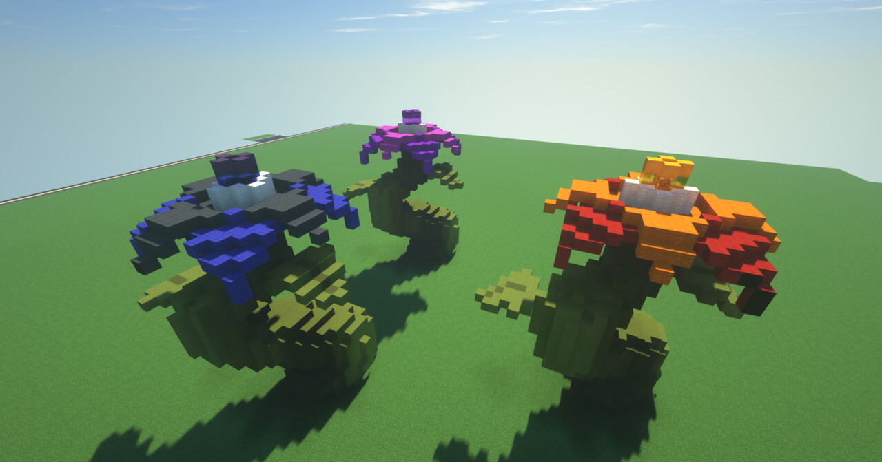 3 Medium Flower Schematics :) Minecraft Map
