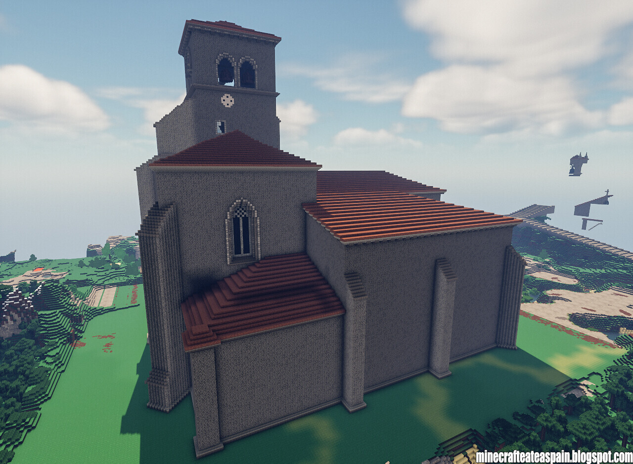 Minecraft replica of the Romanesque Church of San Martin Obispo ...