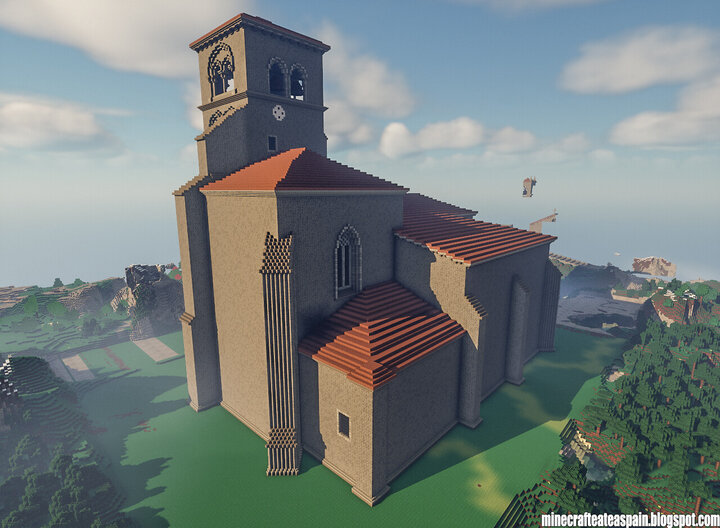 Minecraft replica of the Romanesque Church of San Martin Obispo ...