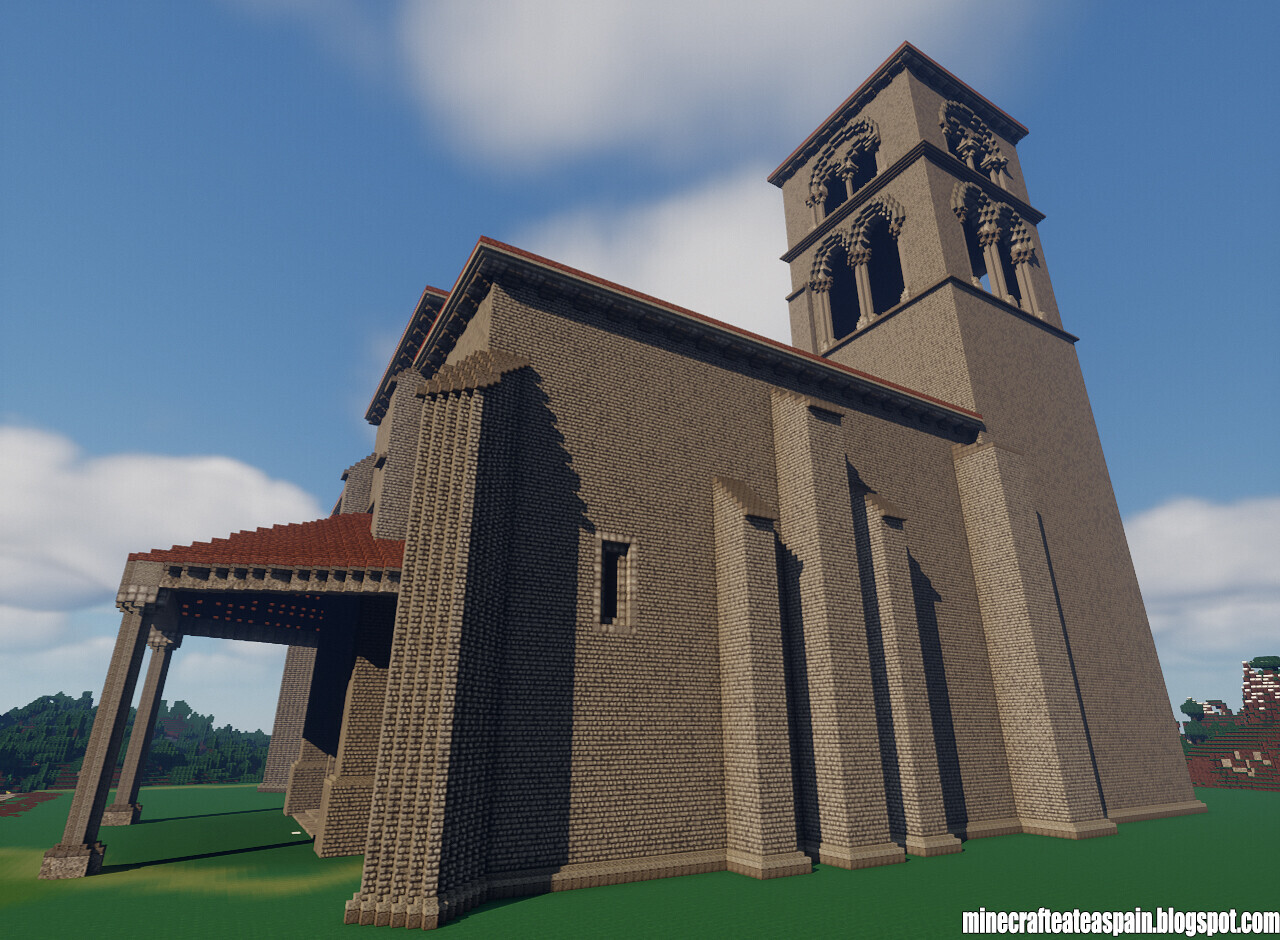 Minecraft replica of the Romanesque Church of San Martin Obispo ...