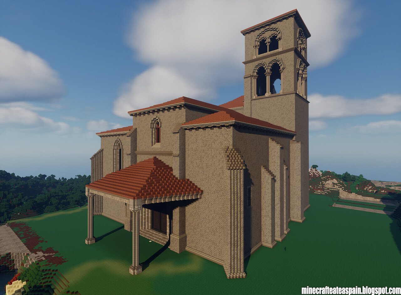 Minecraft replica of the Romanesque Church of San Martin Obispo ...