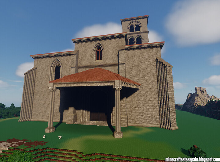 Minecraft replica of the Romanesque Church of San Martin Obispo ...