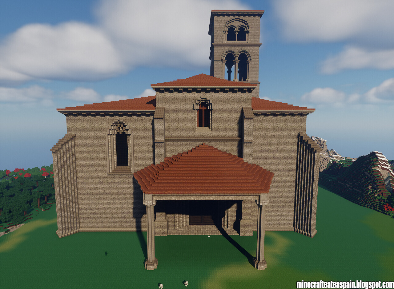 Minecraft replica of the Romanesque Church of San Martin Obispo ...