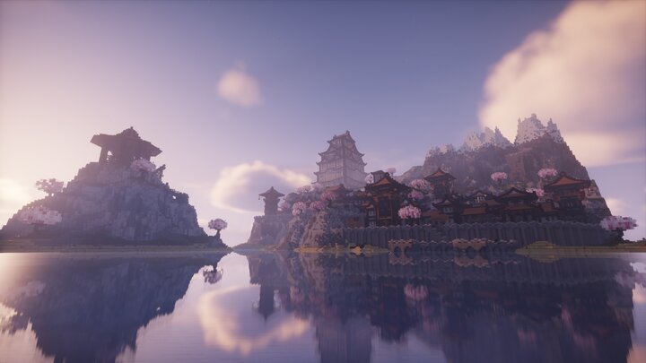 Japanese Style Server Spawn | Aderlyon Build Team Minecraft Map