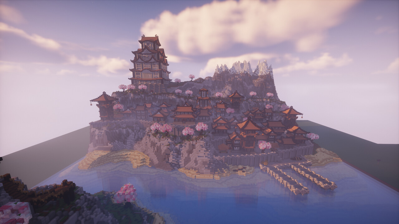 Japanese Style Server Spawn | Aderlyon Build Team Minecraft Map