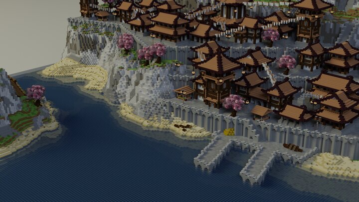 Japanese Style Server Spawn | Aderlyon Build Team Minecraft Map