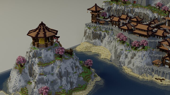 Japanese Style Server Spawn | Aderlyon Build Team Minecraft Map