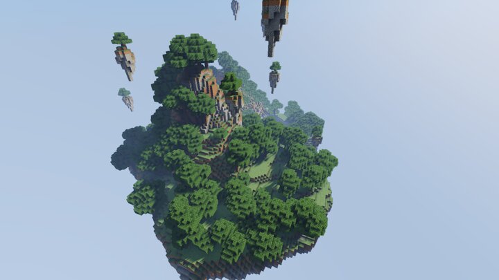 A small island with a lake and hills Minecraft Map