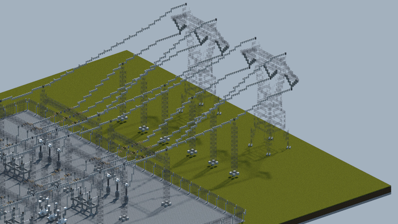 Electrical transmission substation [With download] Minecraft Map