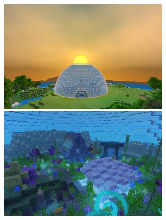 Inland Water Dome Minecraft Map