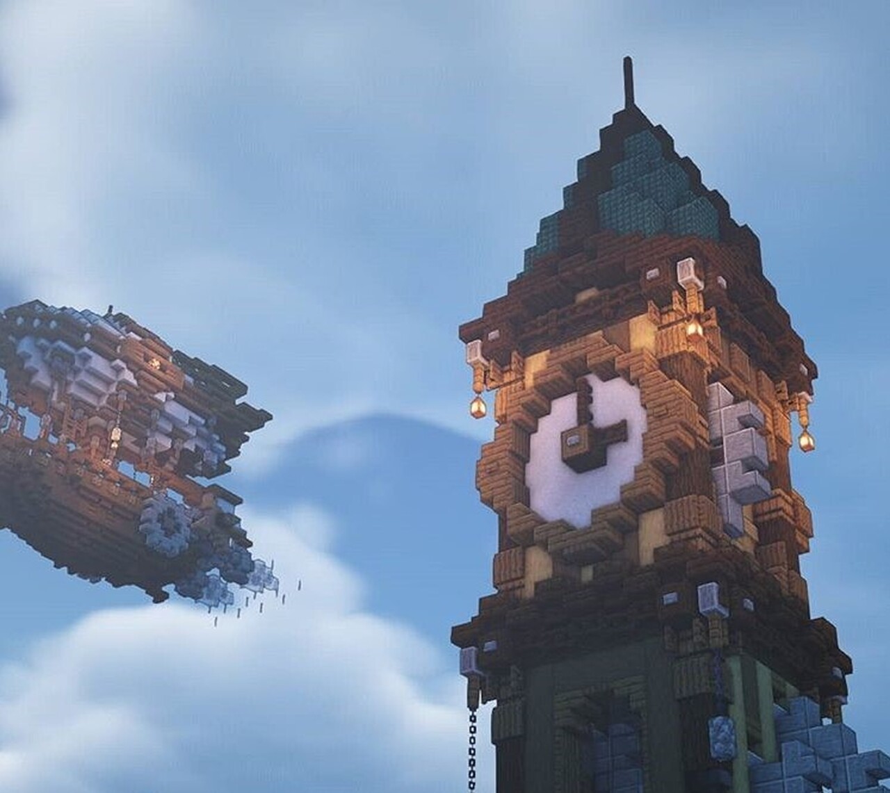 Steampunk Clock tower by HueZuX - 1.14-1.16 Minecraft Map