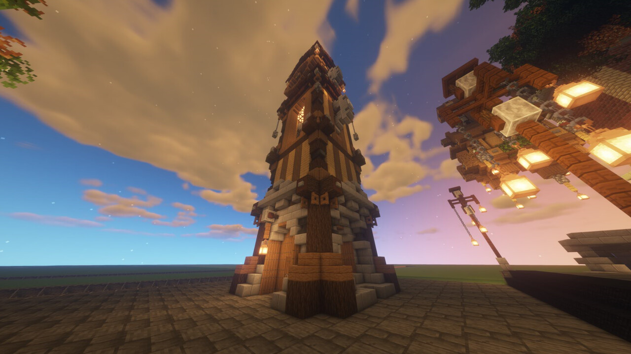 Steampunk Clock tower by HueZuX - 1.14-1.16 Minecraft Map