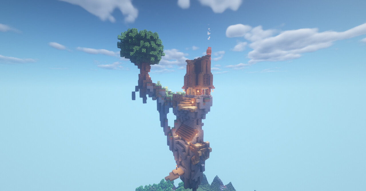 Casa na ilha flutuante | Floating Island House Minecraft Map