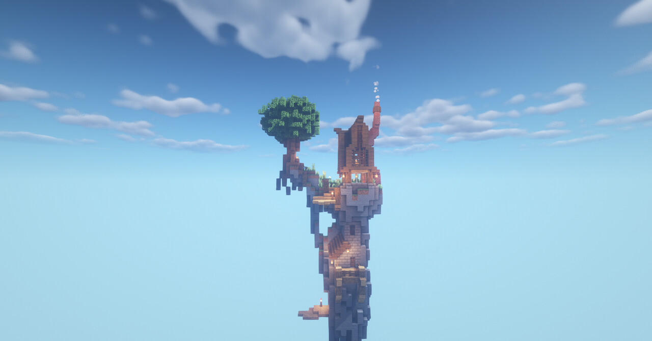 Casa na ilha flutuante | Floating Island House Minecraft Map