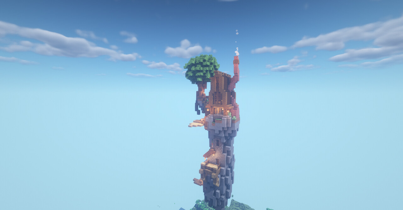 Casa na ilha flutuante | Floating Island House Minecraft Map