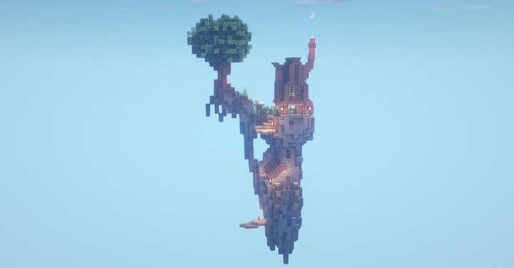 Casa na ilha flutuante | Floating Island House Minecraft Map