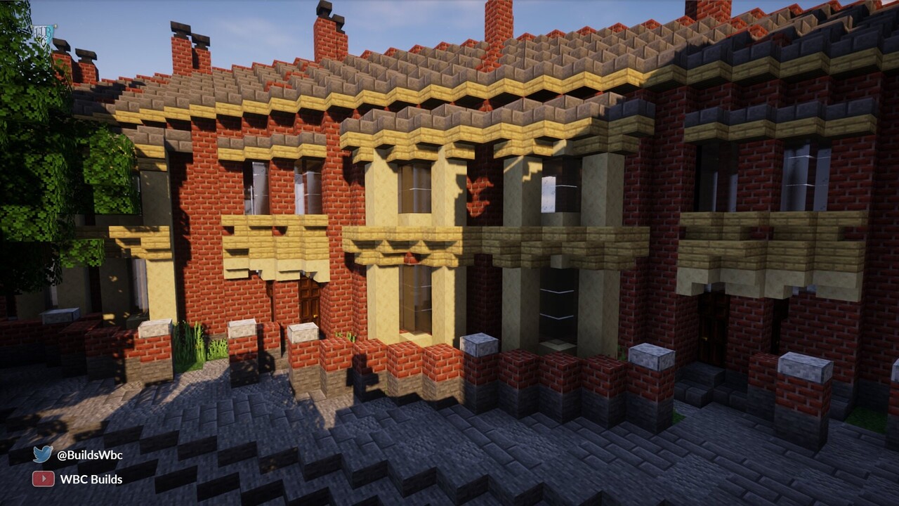 Diagonal British Terraced Houses Minecraft Map