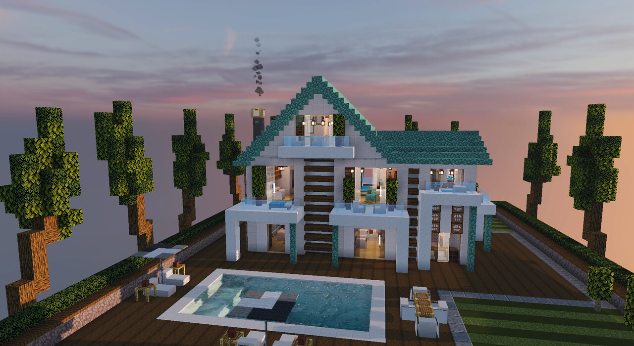 Family Home w/ pool Minecraft Map
