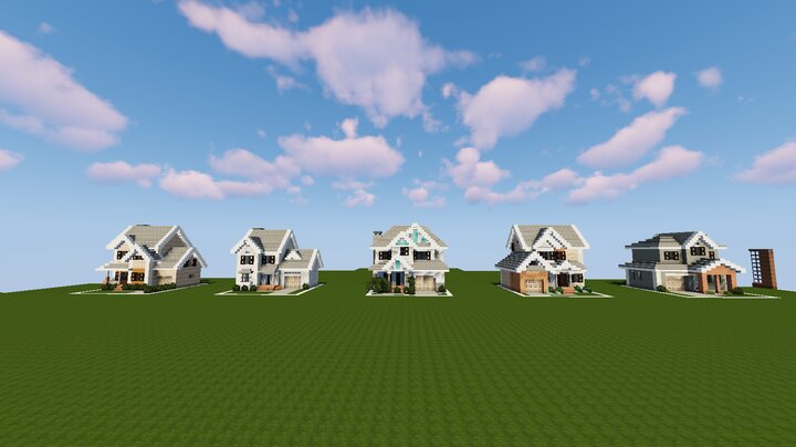 Small Neighborhood (10 16x16 Suburban Houses) [DOWNLOAD] Minecraft Map