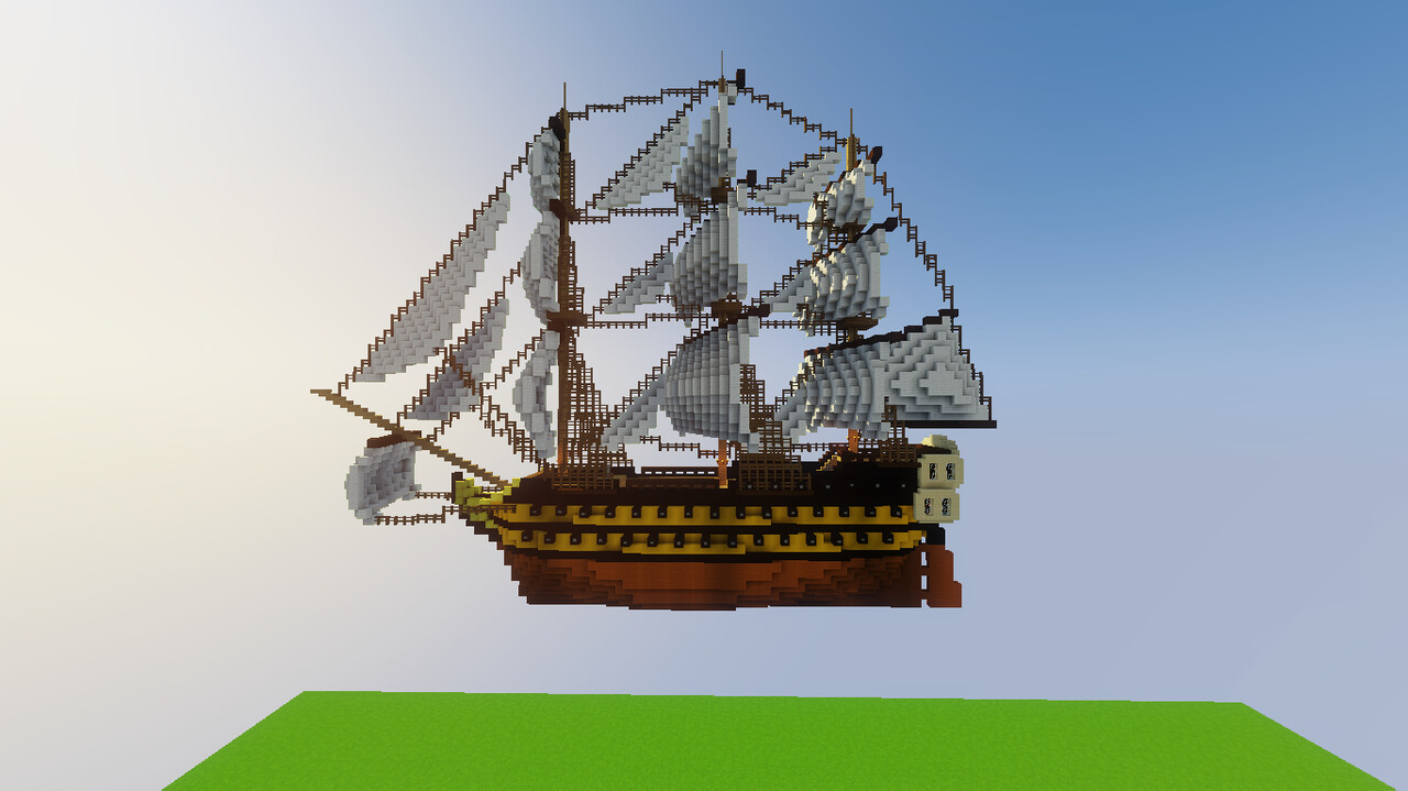 British 74 gun ship of the line Minecraft Map