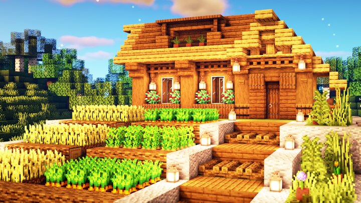 Minecraft: How To Build a Terraced Farmhouse Minecraft Map