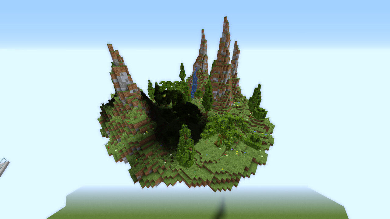 Big Floating Island With Schematic Minecraft Map