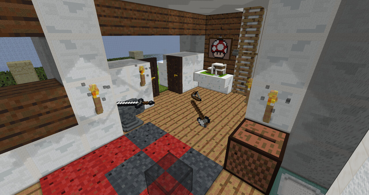 GIANT modern house made with MEGA BLOCKS - 16:1 Scale Minecraft Map