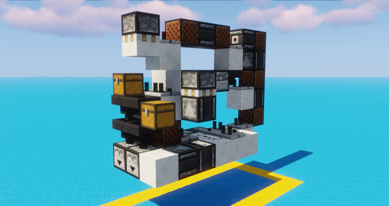 Easy Single Shulker Box Unloader (Tile-able) Minecraft Map