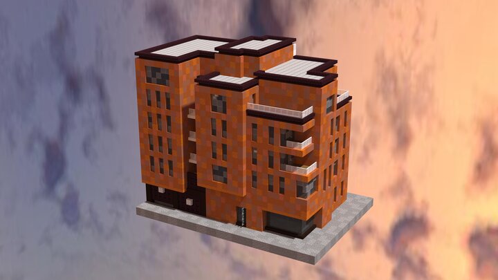 Orange Building 1:1 scale Minecraft Map