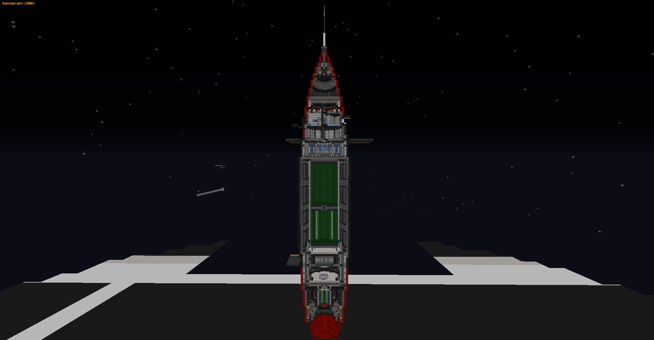 Tintin Moon Mission Rocket (Retro Sci Fi Rocketship) Minecraft Map