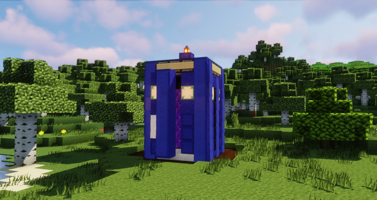 Working Vanilla TARDIS - Simple TARDIS Nether Portal Design - Survival Friendly Minecraft Map