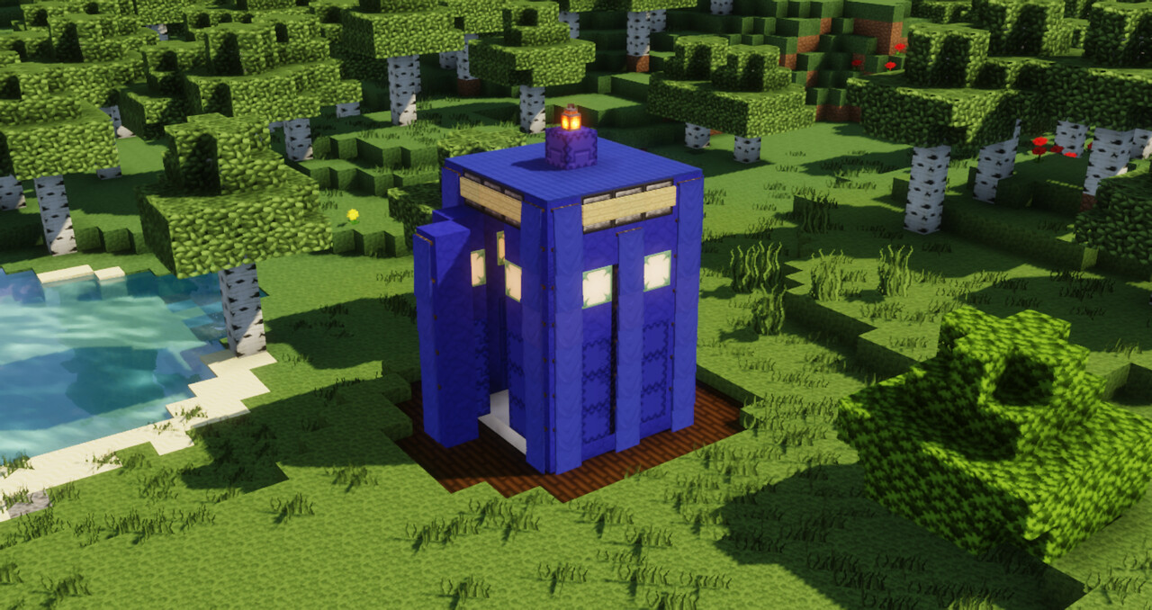 Working Vanilla TARDIS - Simple TARDIS Nether Portal Design - Survival Friendly Minecraft Map