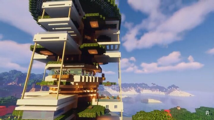 Modern tree house (survival map) Minecraft Map