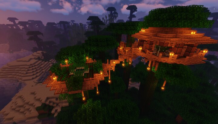 Jungle Survival Treehouse Minecraft Map